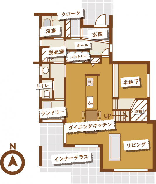 L字型LDKを取り入れた間取り | 山梨の住宅情報サイト ジタクのシタク